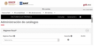 Catálogo De Régimen Fiscal